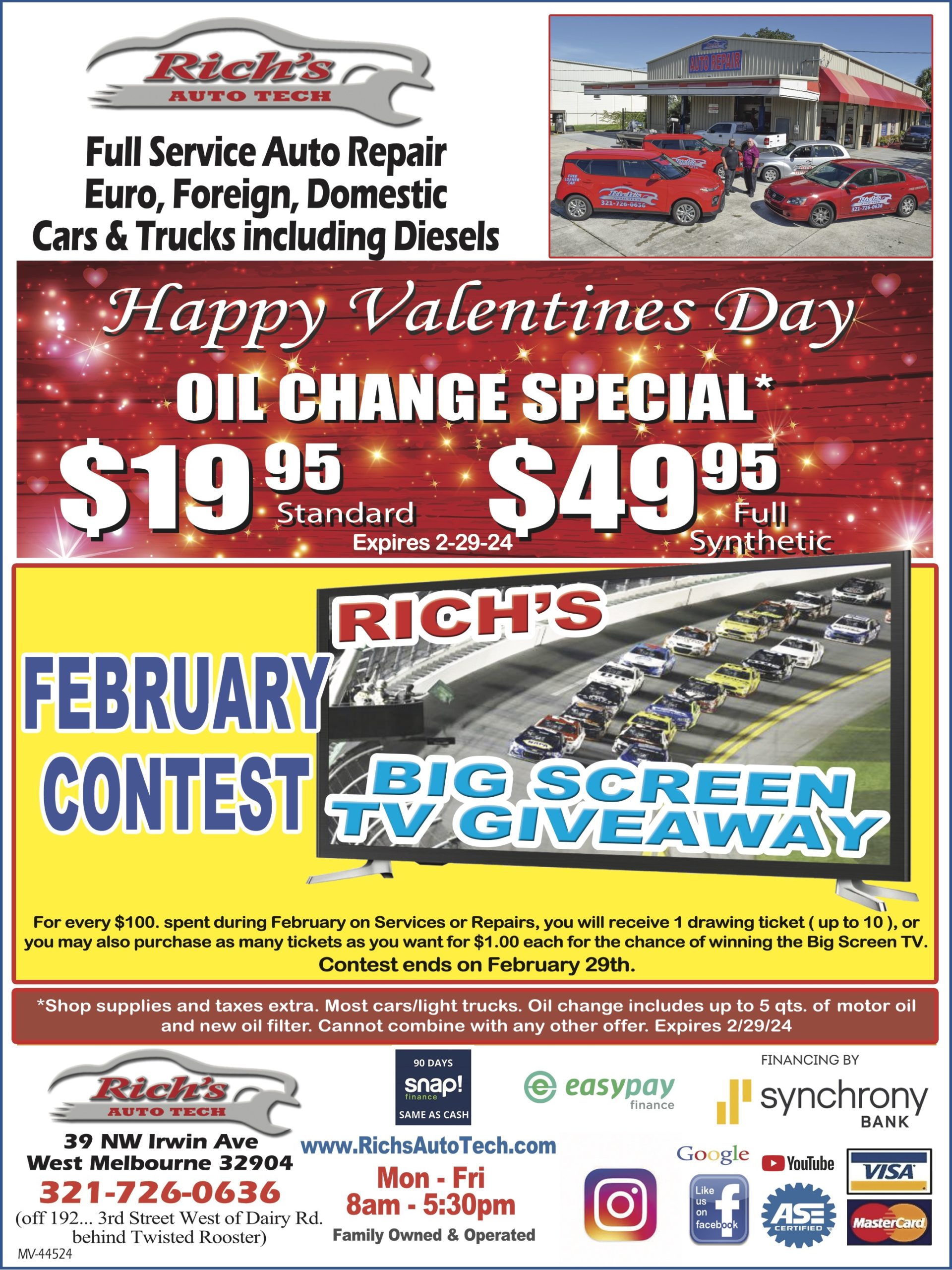 Coupons & Specials – Rich's Auto Tech